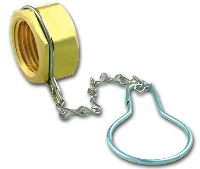 Dust Cap and Chain Assembly - CGA 350 Hydrogen/Methane .830"